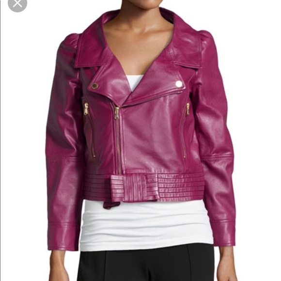 RED Valentino | Jackets & Coats | Nwot Red Valentino Burgundy Leather ...